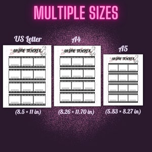 Anime Tracker | Anime Planner | Anime Watched | Instant Download ...