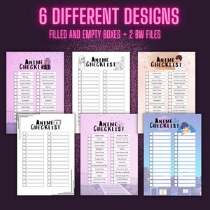 Lifetime Anime Checklist | Anime Tracker | Anime List to See | Anime ...