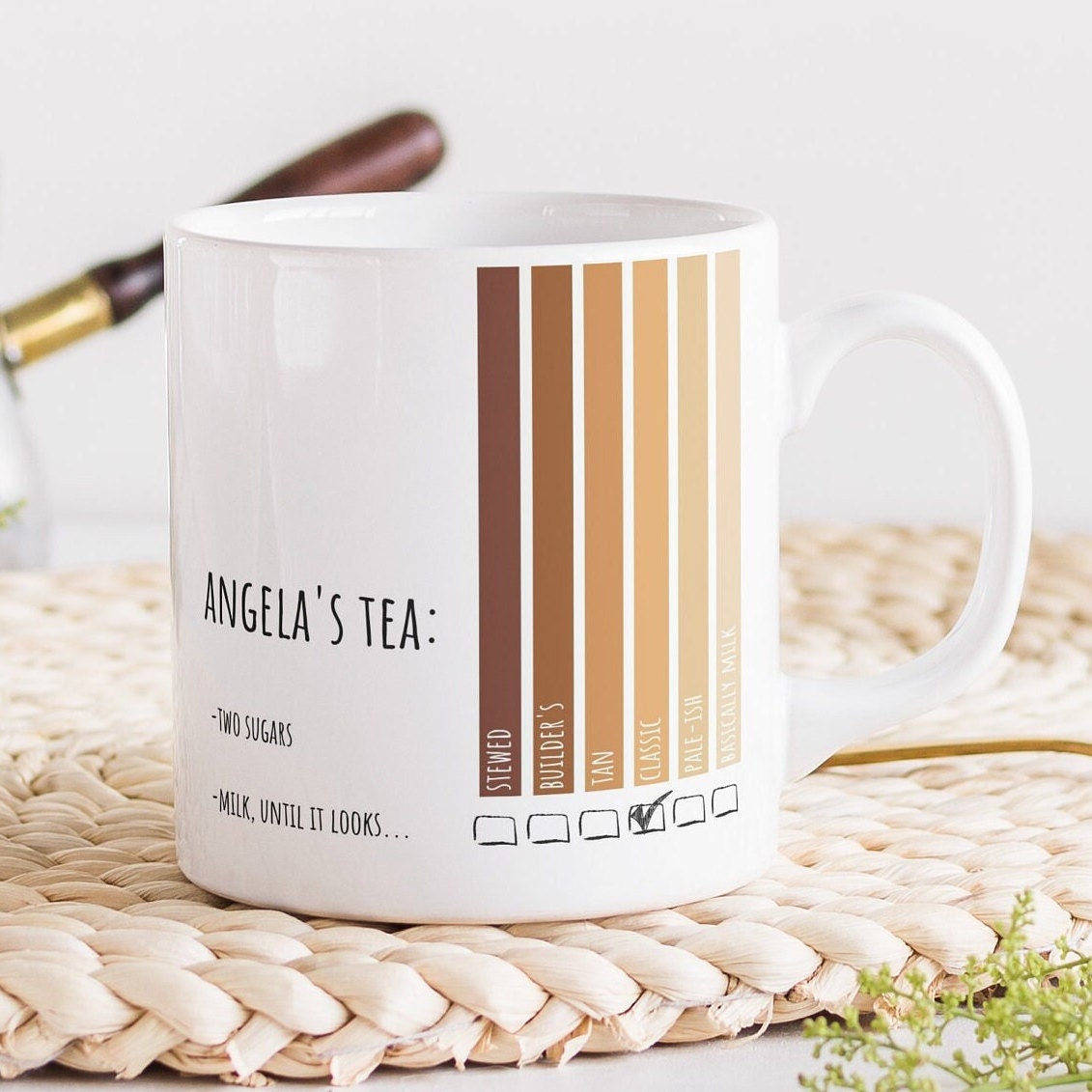Personalised Tea Mug – Custom Name, Tea Color Chart Gift - Etsy UK