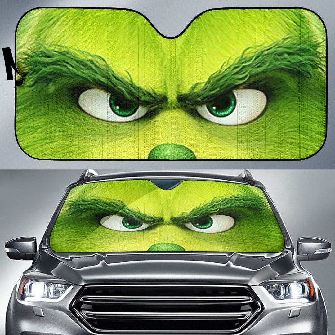 Angry Grinch Face Car Auto Sun Shadescar Accessories Car - Etsy