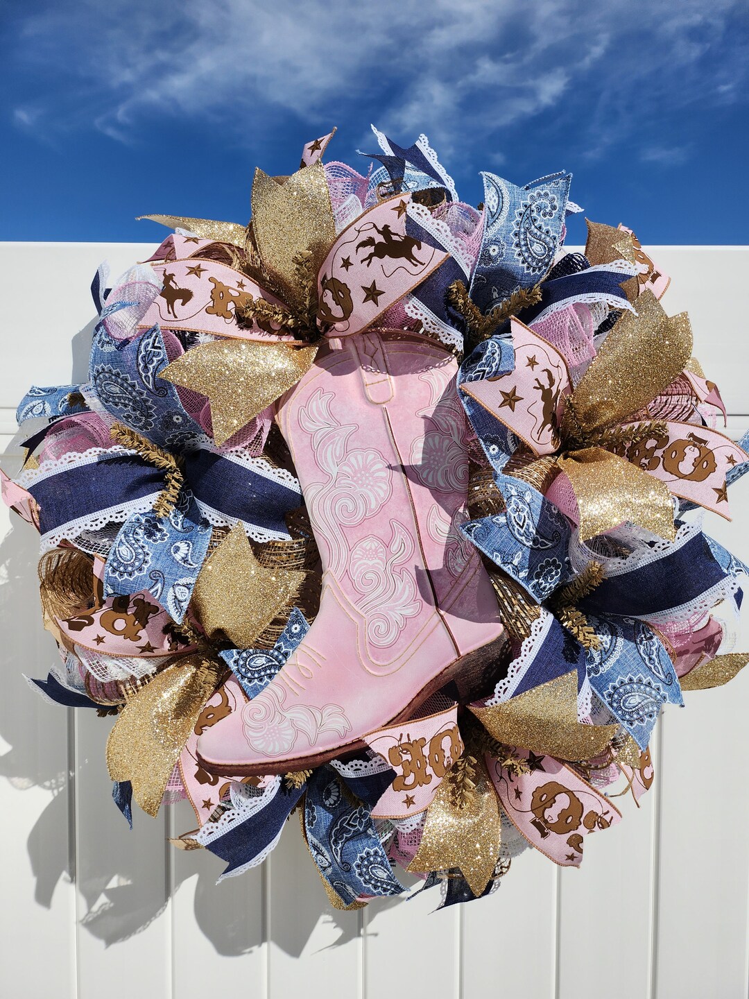 Cowgirl Boot Wreath - Etsy