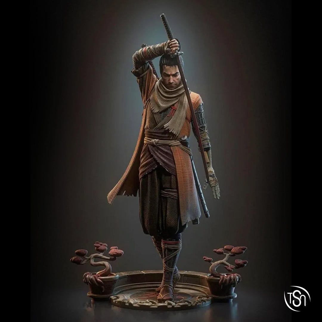 Sekiro: Shadows Die Twice 25cm 3D Resin Model High-detail 12K Unpainted ...