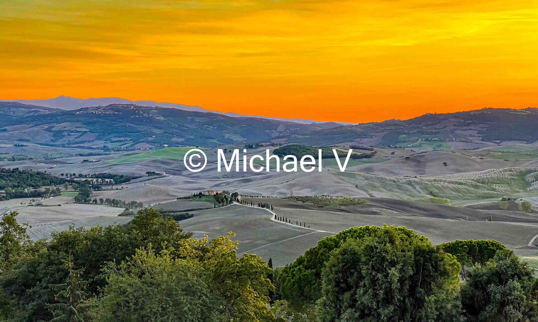 Tuscan Autumn Sunset Digital File - Etsy