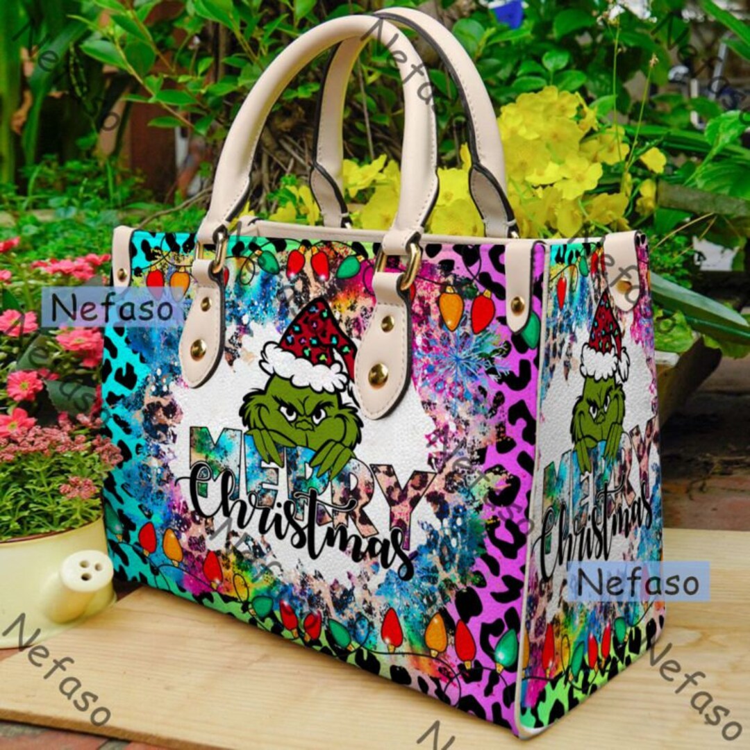 The Grinch Christmas Handbag the Grinch Christmas Leather - Etsy