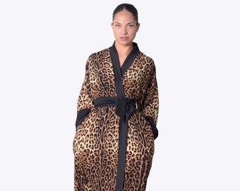 Plus Size Leopard Kimono - Etsy