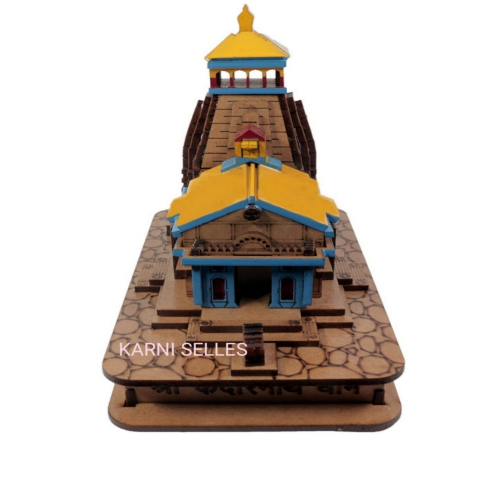 Kedarnath 3D Wood Tempal in Color for Home Office Decorations Car ...