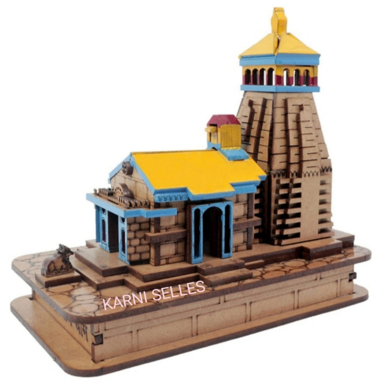 Kedarnath 3D Wood Tempal in Color for Home Office Decorations Car ...