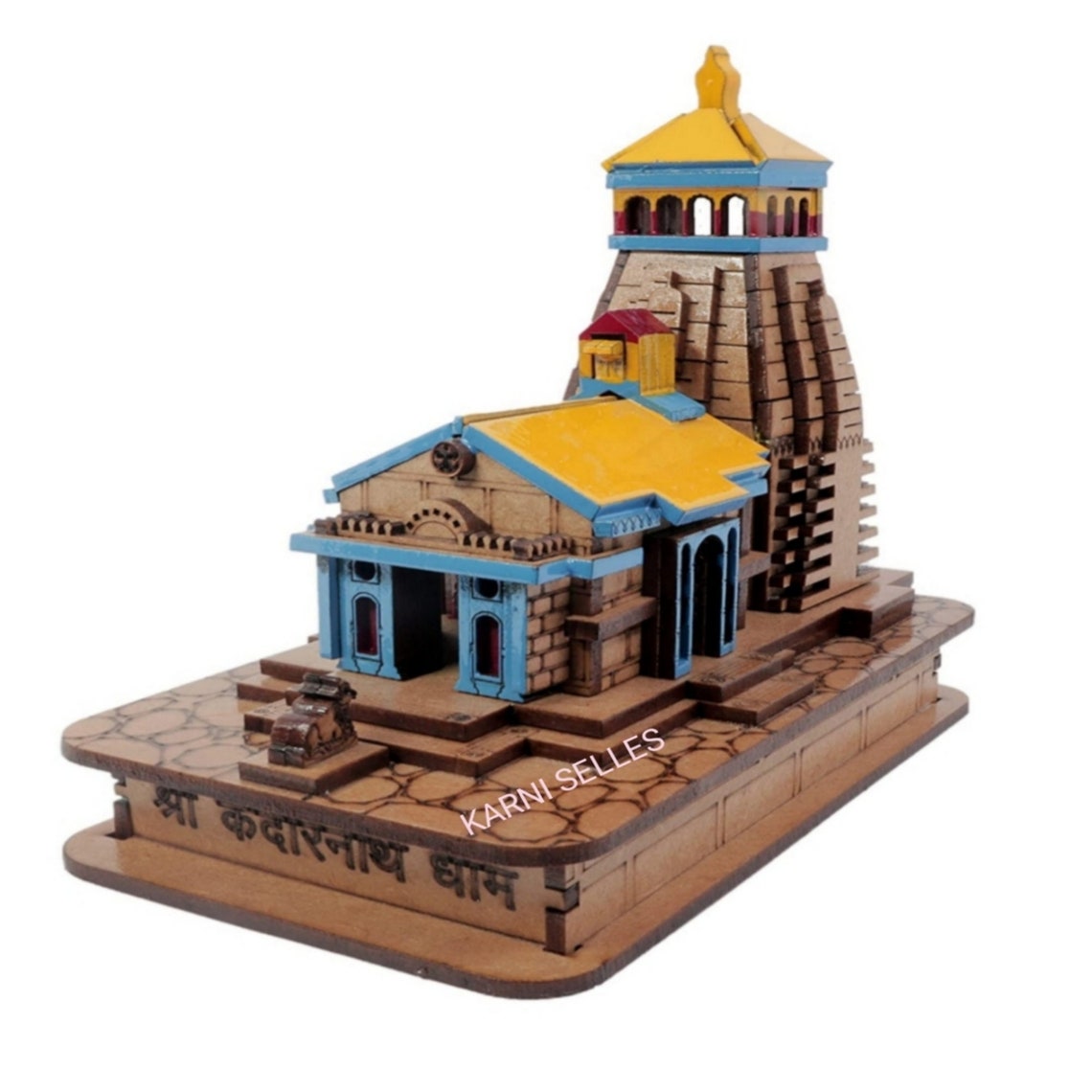 Kedarnath 3D Wood Tempal in Color for Home Office Decorations Car ...