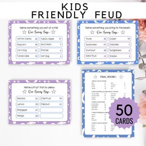 Kid Friendly Feud Games, Kid Birthday Party Games, Printable Family ...