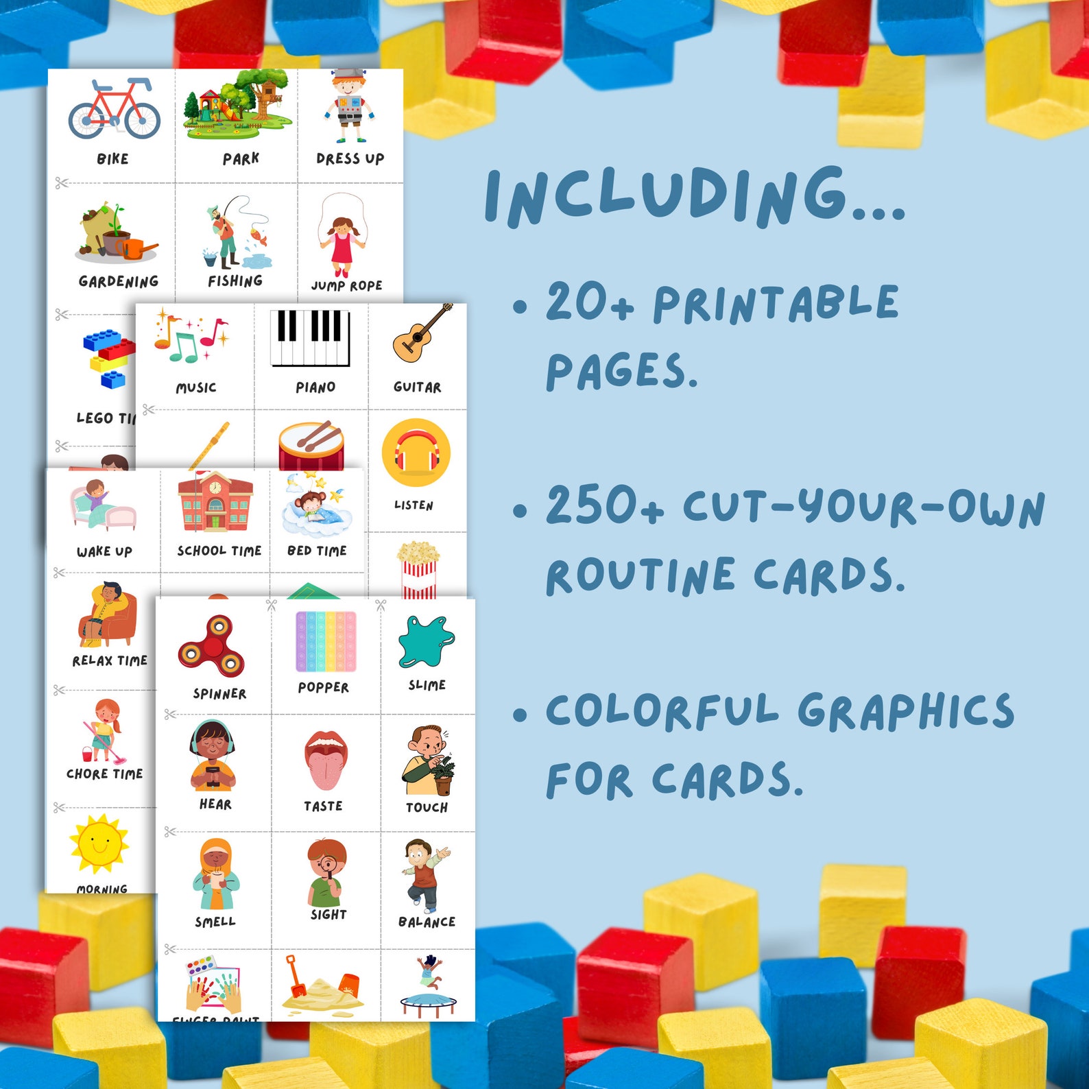 Autism Printable Kid's Routine Cards - Visual Schedule, ASD, ADHD ...