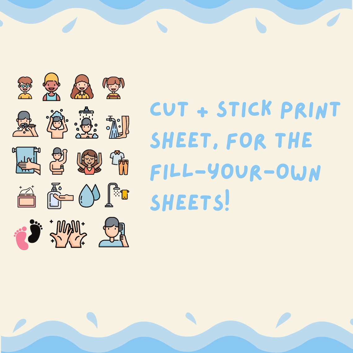 Shower Routine Printable Chart - Neurodivergent, ADHD, Autism, Visual ...