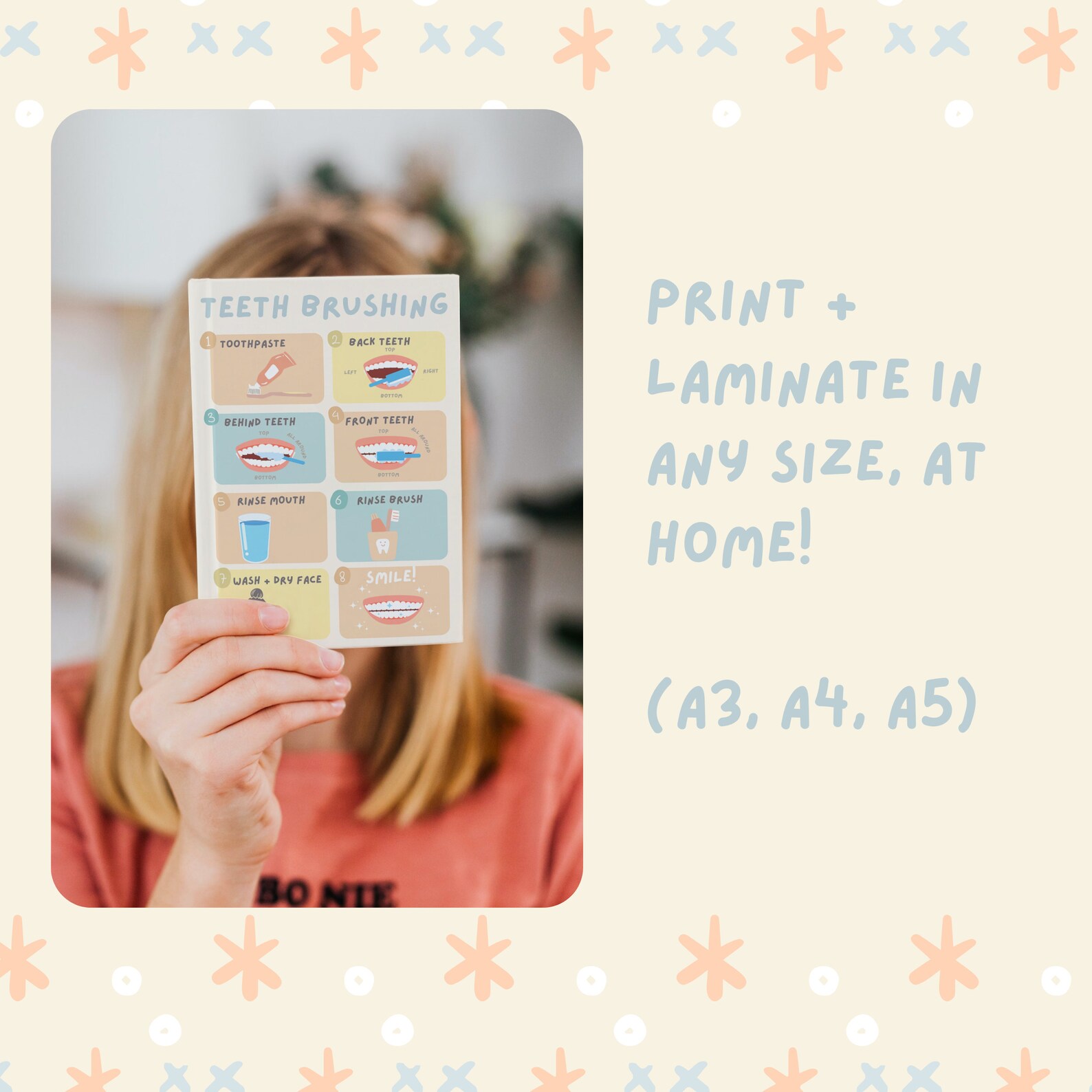 Teeth Brushing Guide Printable Chart - Neurodivergent, ADHD, Autism ...