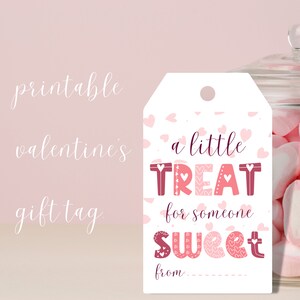 Valentine's Day Printable Treat Tag - Gift for Her, Cute, Sweet Candy ...