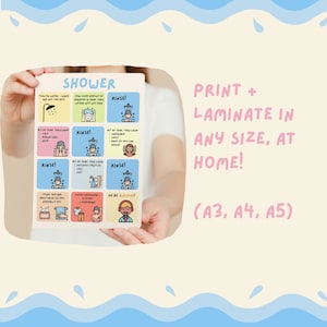 Shower Routine Printable Chart - Neurodivergent, ADHD, Autism, Visual ...