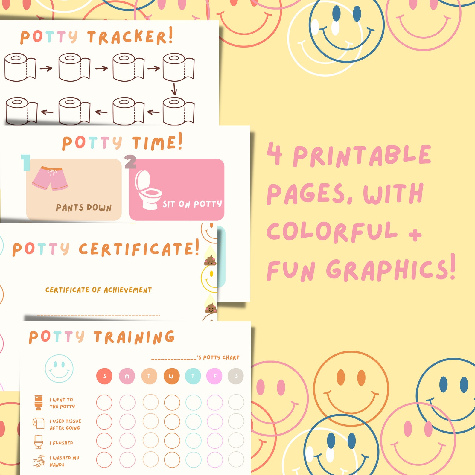 Printable Potty Training Chart for Toddlers - Print Yourself Rewards ...