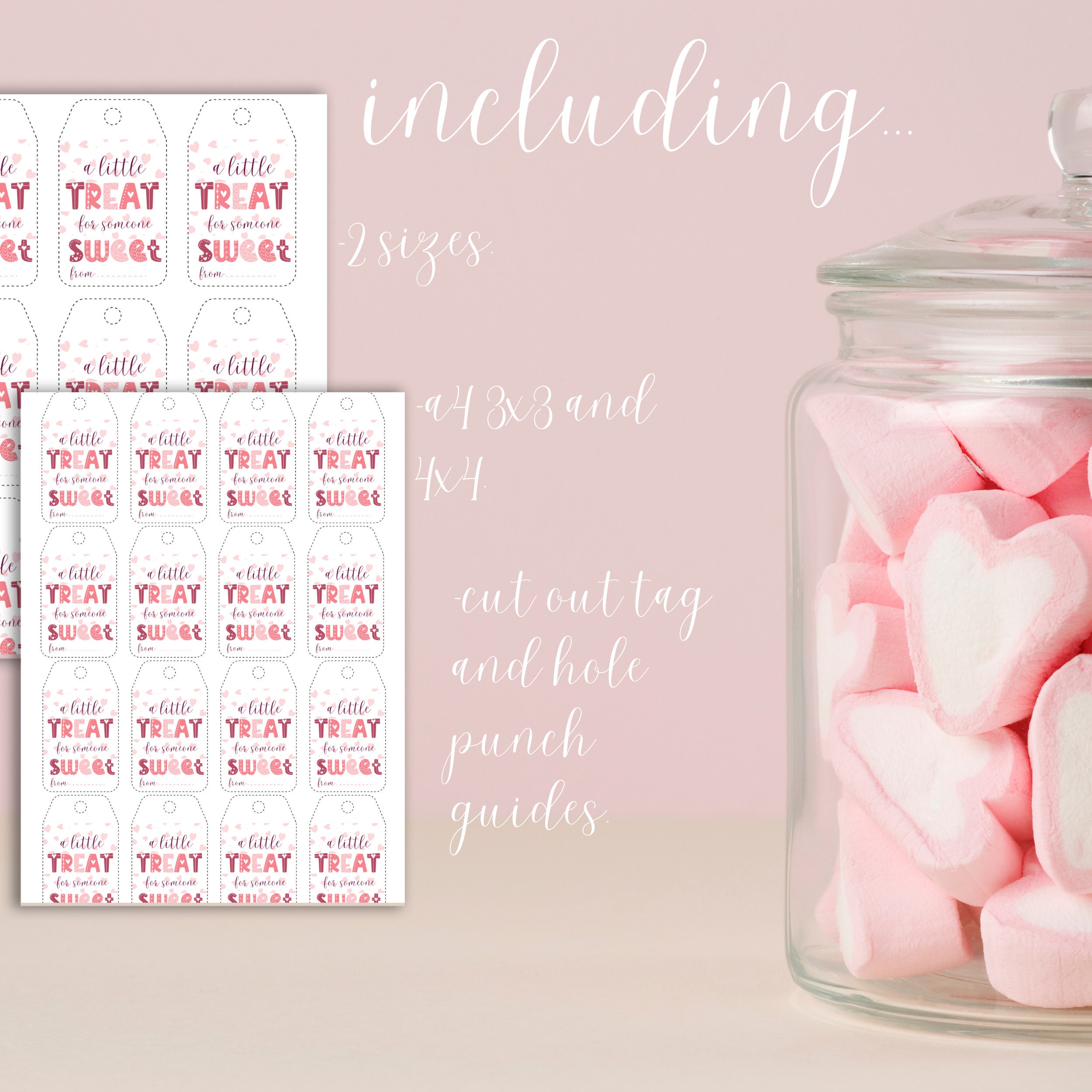 Valentine's Day Printable Treat Tag Gift for Her, Cute, Sweet Candy ...