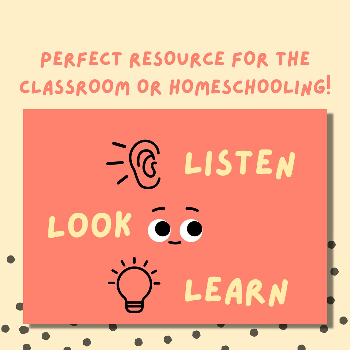 Listening Behavior Chart Poster for Kids - Printable, ASD, ADHD ...