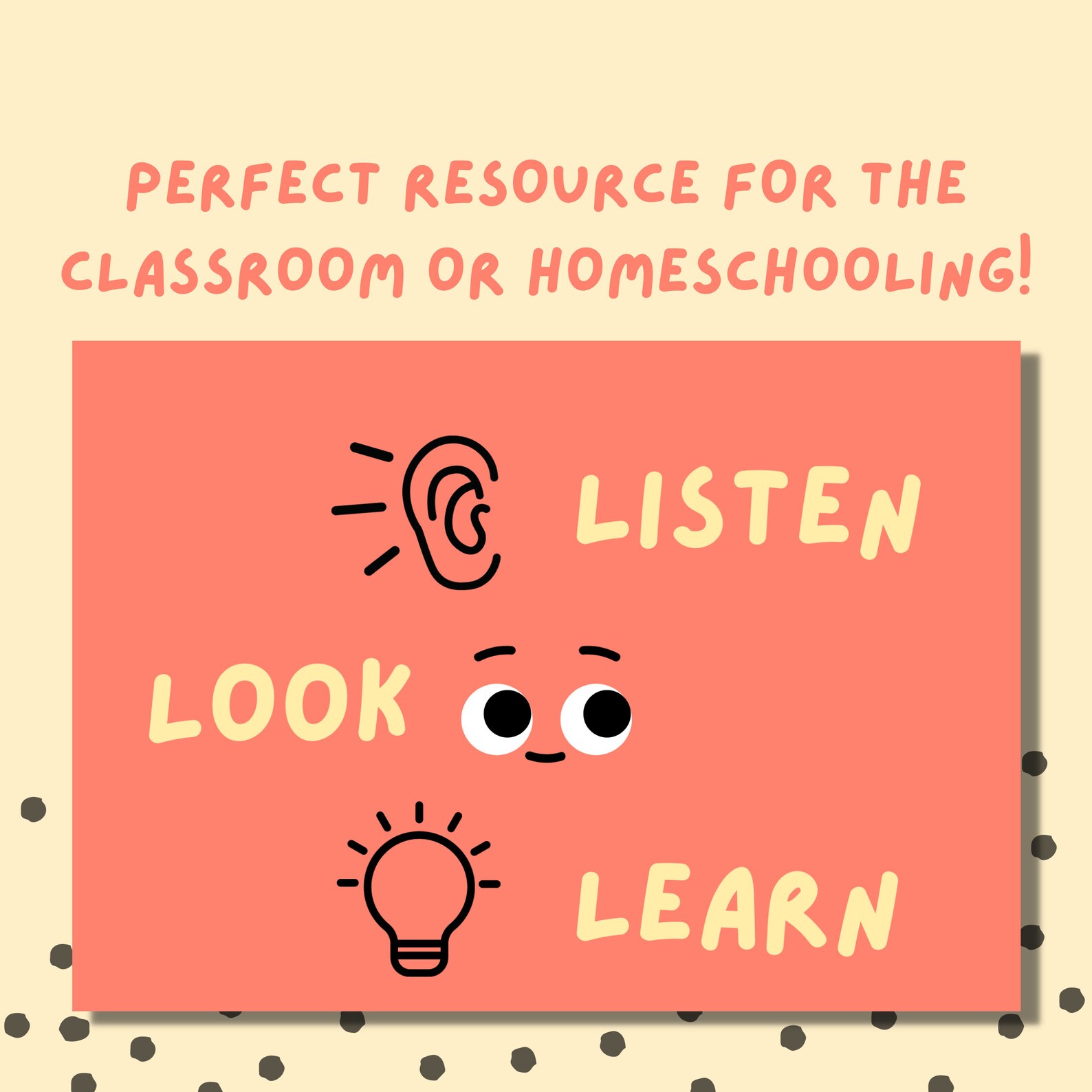 Listening Behavior Chart Poster for Kids - Printable, ASD, ADHD ...