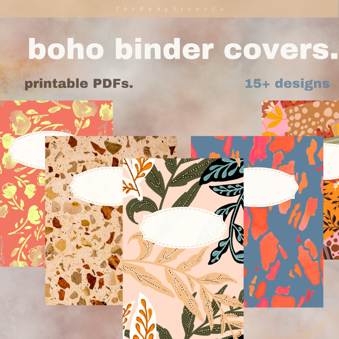Boho Binder + Book Cover for Teachers and Students - Printable Designs ...