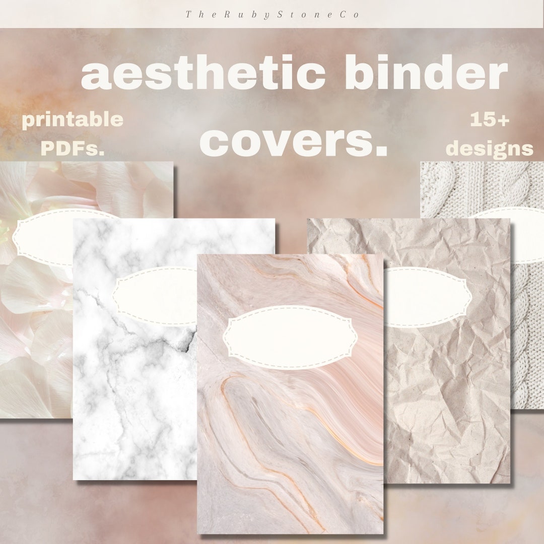Aesthetic Binder + Book Cover for Teachers and Students - Printable ...