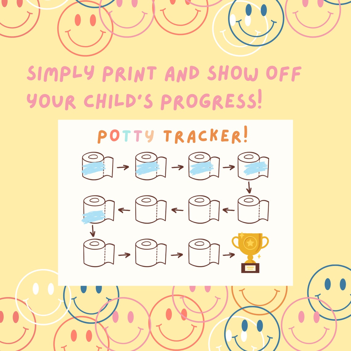 Printable Potty Training Chart for Toddlers - Print Yourself Rewards ...