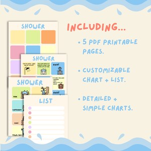 Shower Routine Printable Chart - Neurodivergent, ADHD, Autism, Visual ...