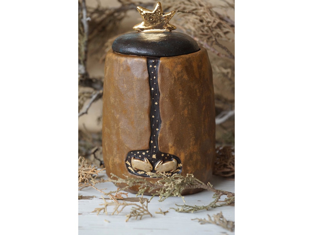 Tea Jar hares in the Hole. Ceramic Jar for Coffee and Spices. Ceramic ...