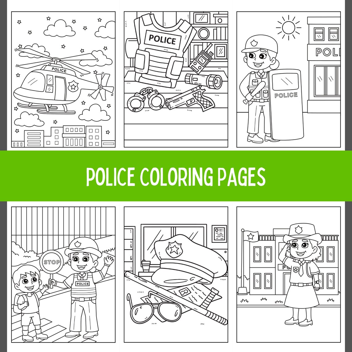 Police Coloring Pages for Kids, Police Birthday Party, Kids Activity ...