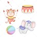 Circus Clipart Watercolor Clipart Nursery Decor Circus Animal Clipart ...