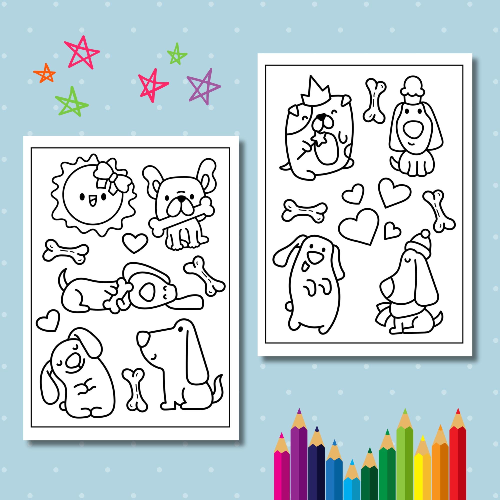Dog Coloring Pages for Kids, Dog-themed Coloring Pages, Puppy Coloring ...