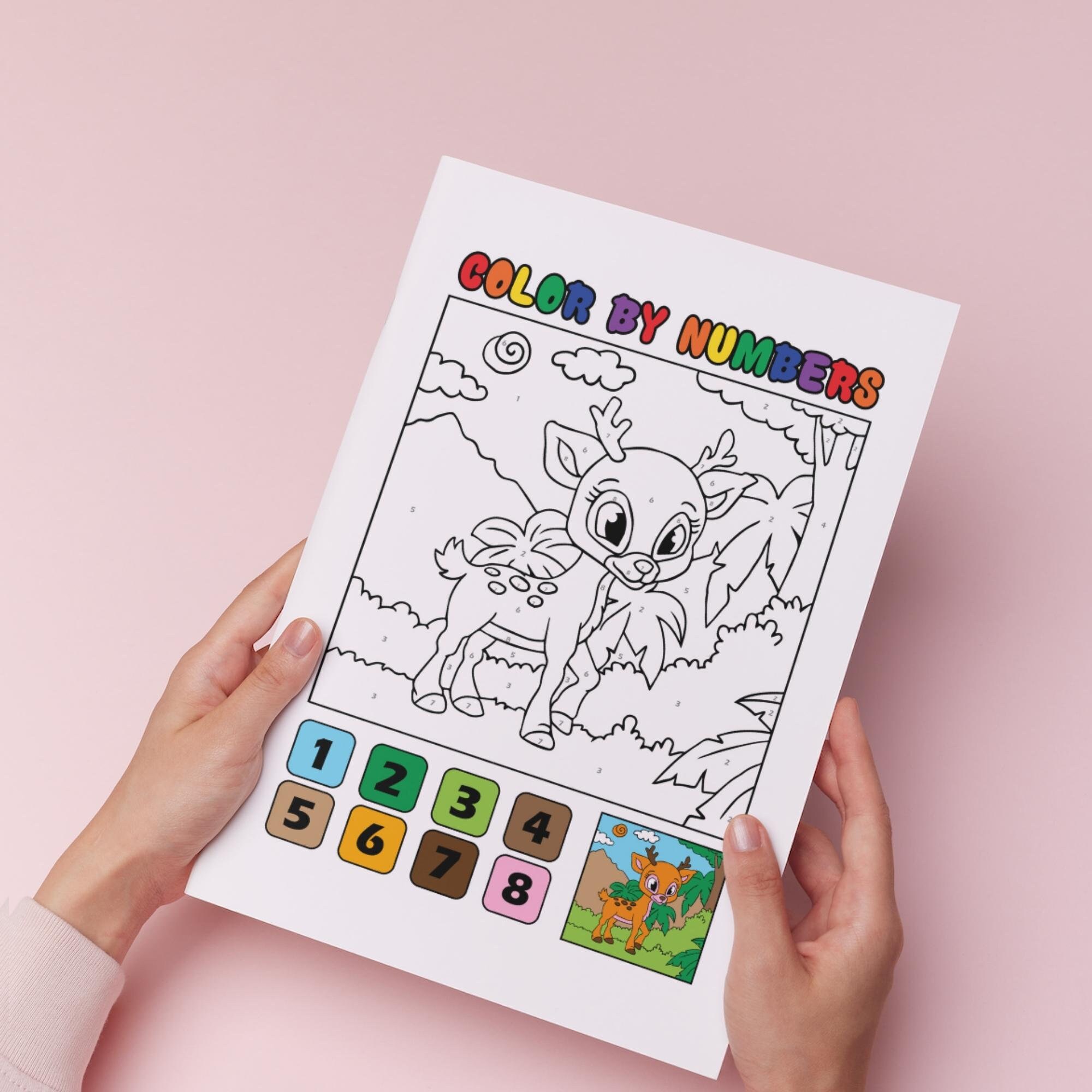 Animal Color by Number Pages for Kids, Color by Number Book, Printable ...