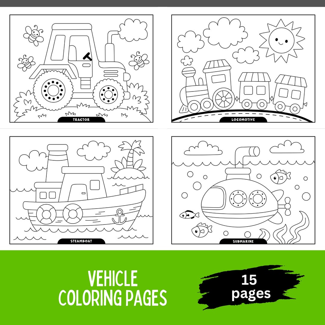 Car Coloring Pages for Kids, Printable Car Activities, Vehicles ...
