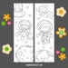 Outer Space Coloring Bookmarks for Kids, Space Bookmarks, Cute ...