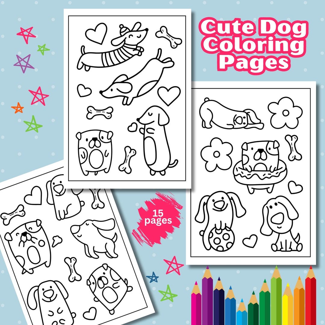 Dog Coloring Pages for Kids, Dog-themed Coloring Pages, Puppy Coloring ...