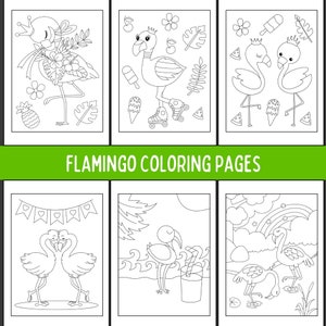 Flamingo Coloring Pages for Kids, Birds Coloring Pages, Summer Coloring ...