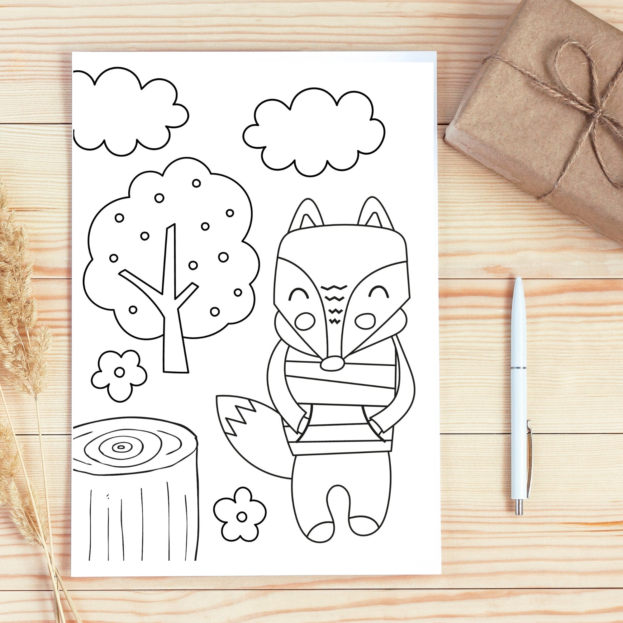 Woodland Coloring Pages for Kids, Forest Coloring Pages for Toddlers ...