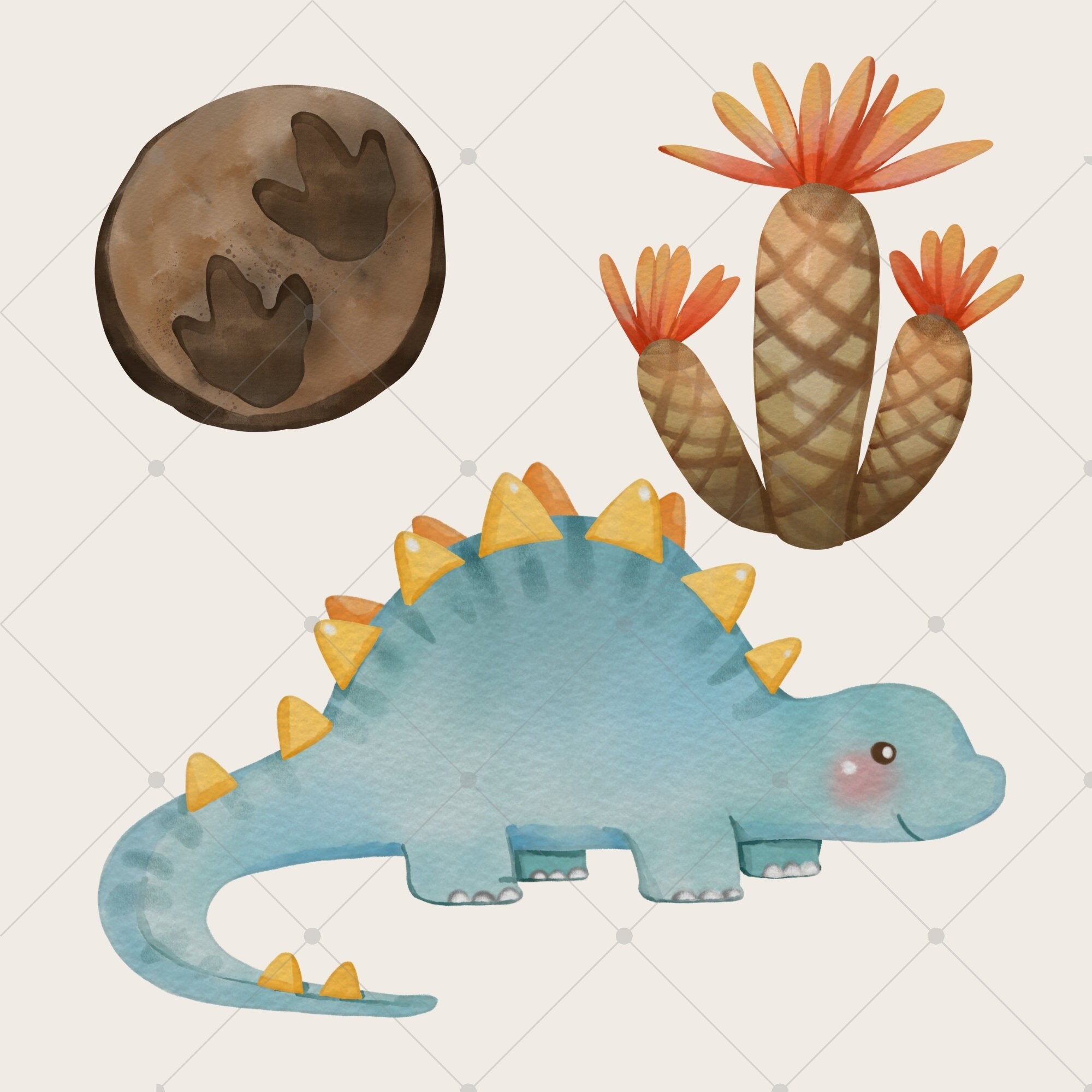 Watercolor Dinosaur Clipart, Watercolor Dinosaur Clipart PNG, Dinosaur ...