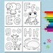 Animal Alphabet Coloring Pages for Toddlers: ABC Learning Activity ...