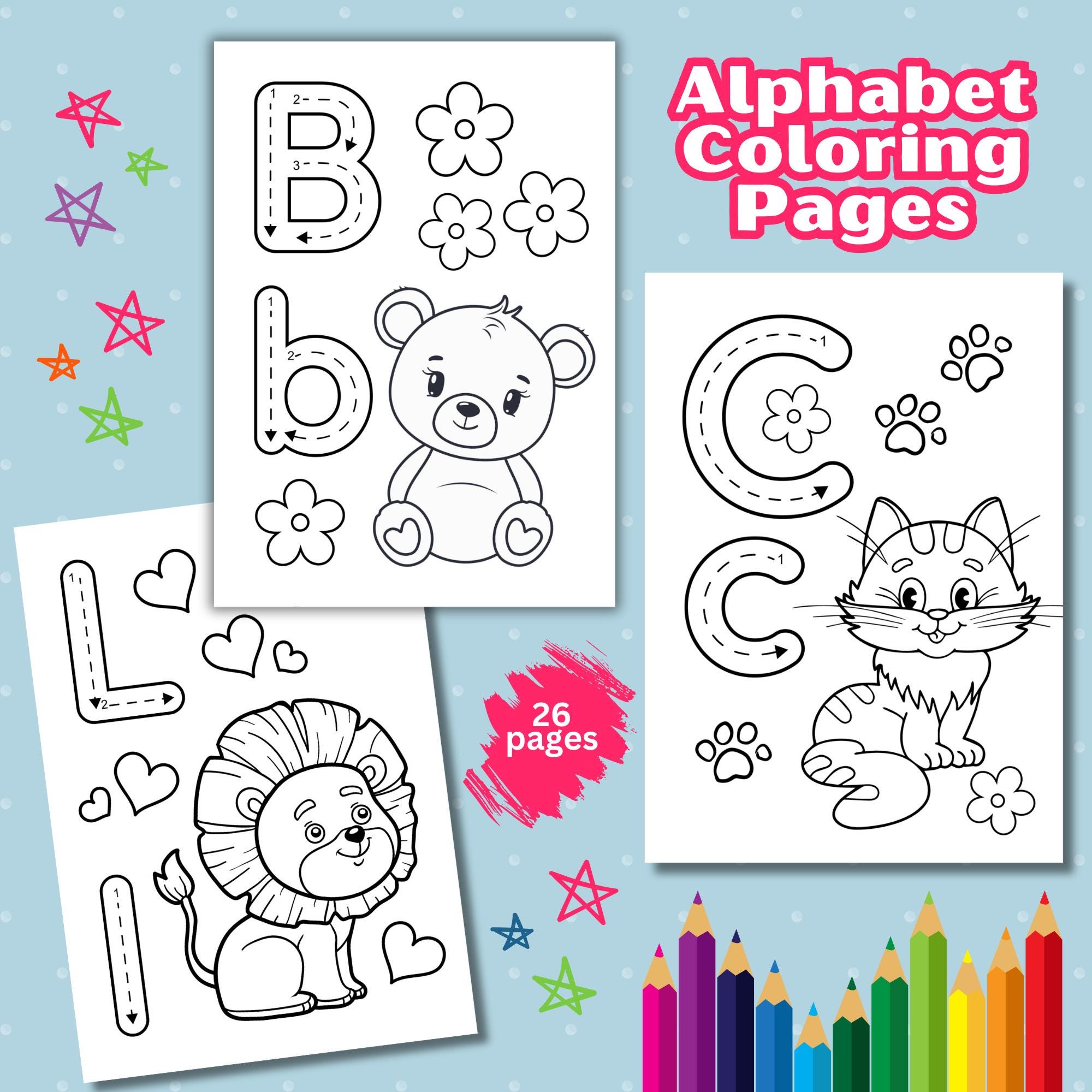 Free Animal Alphabet Coloring Pages [2025]