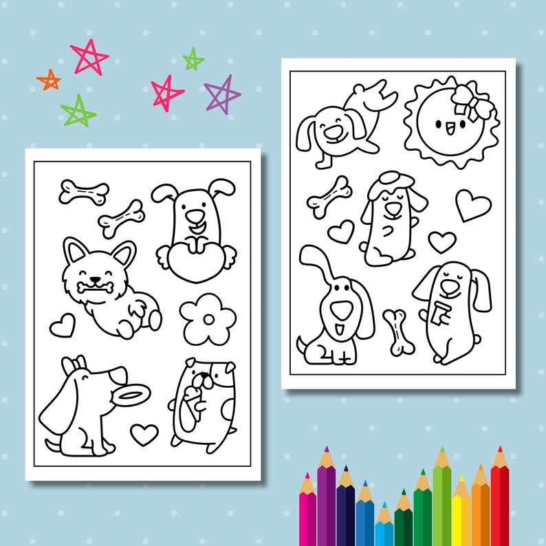 Dog Coloring Pages for Kids, Dog-themed Coloring Pages, Puppy Coloring ...