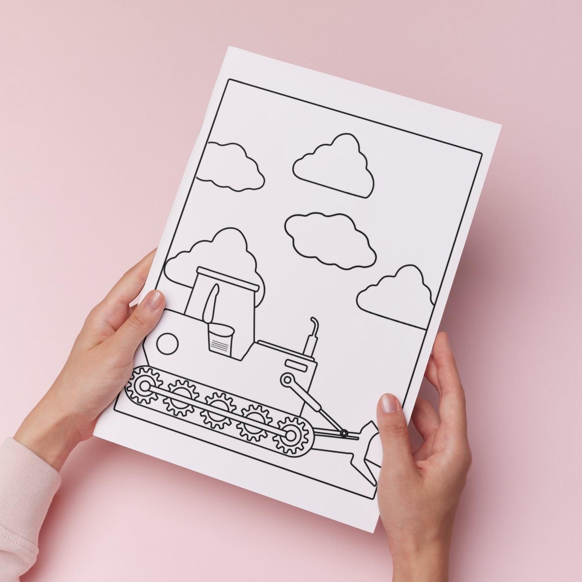 Tractor Coloring Pages for Kids, Construction Coloring Pages, Car ...