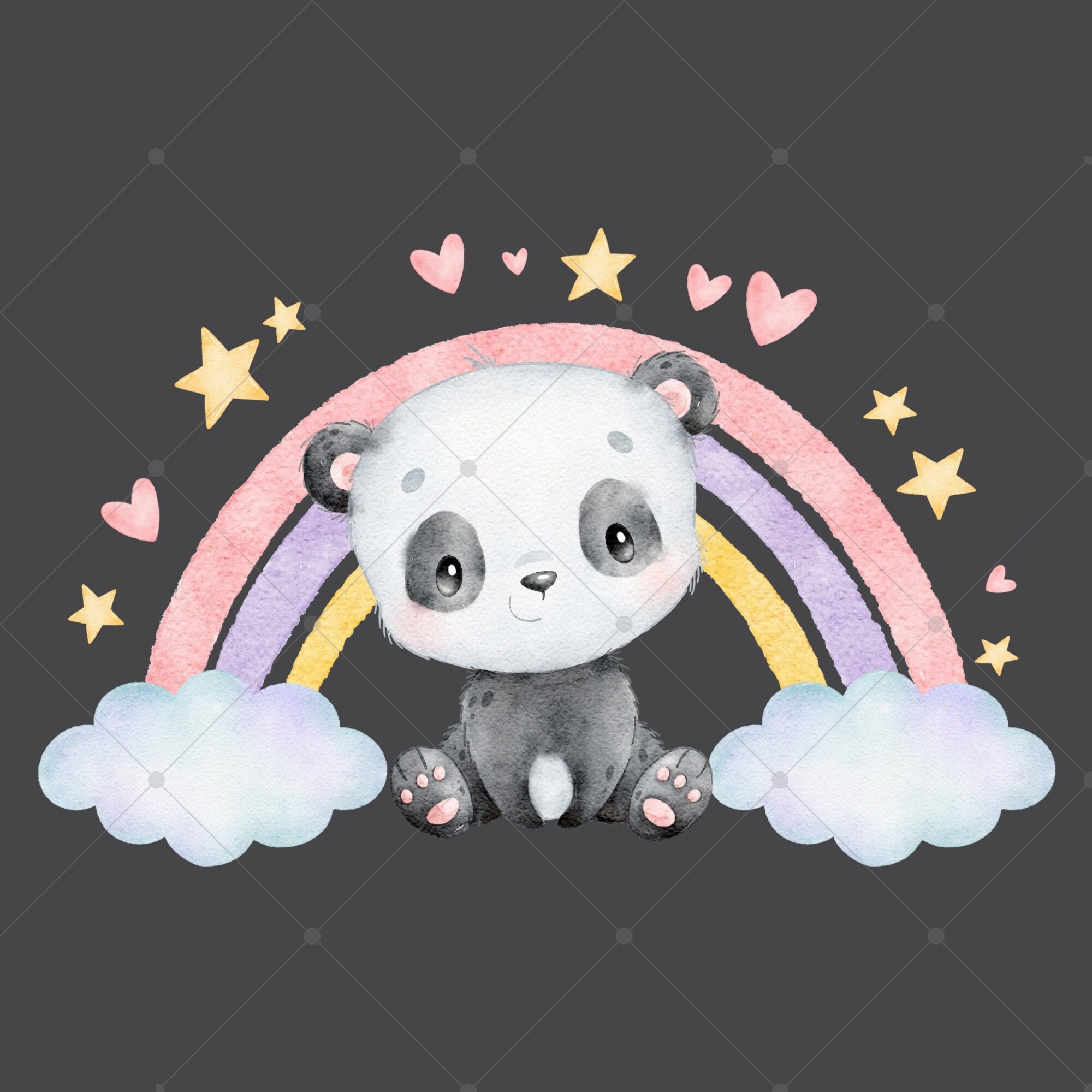 Watercolor Panda Clipart, Cute Panda Clipart, Panda PNG, Baby Panda ...