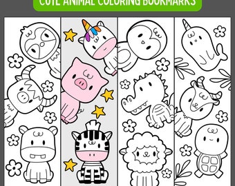 Printable Coloring Bookmarks Bookmarks to Color Floral Animal Coloring ...
