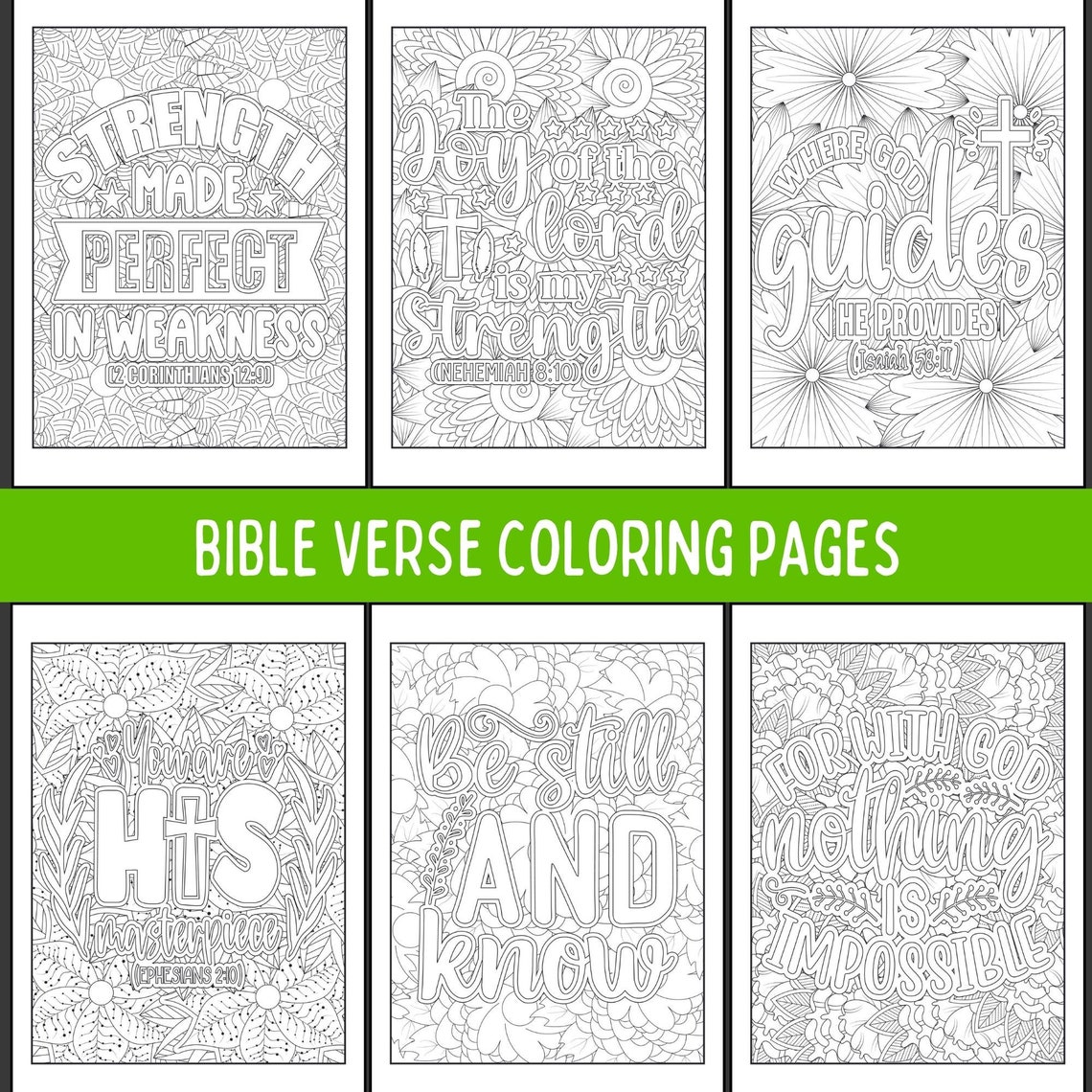 Bible Verse Coloring Pages, Bible Verse Coloring Book, Bible Verse ...