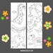 Dinosaur Coloring Bookmarks for Kids, Printable Bookmarks to Color ...