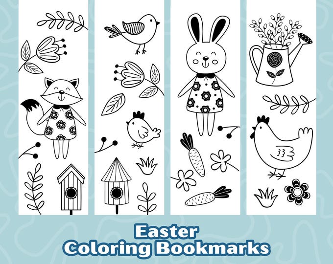 Safari Coloring Bookmarks for Kids, Animal Coloring Bookmarks, Safari ...