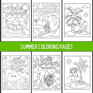 Summer Coloring Pages for Kids, Beach Coloring Pages, Summer Coloring ...