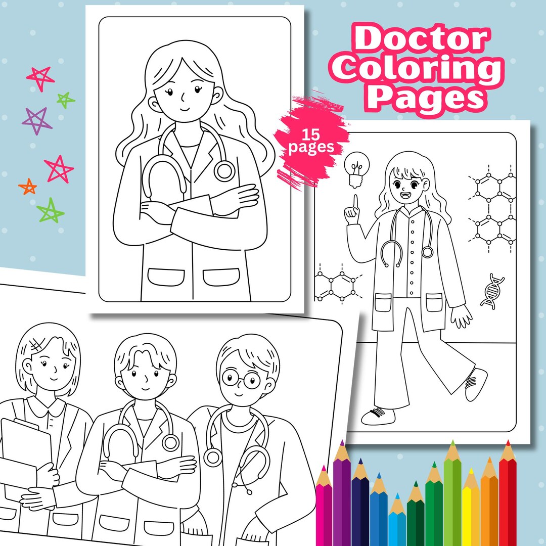 Doctor Coloring Pages for Kids, Science Coloring Pages, Nurse Coloring ...