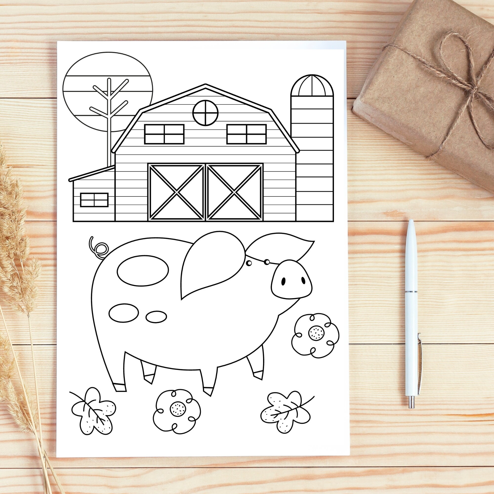 Farm Coloring Pages for Kids, Farm Animal Coloring Pages, Farm Birthday ...