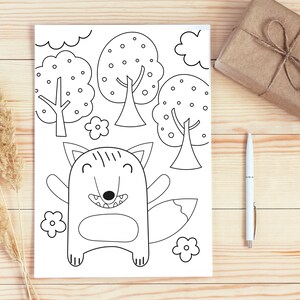 Woodland Coloring Pages for Kids, Forest Coloring Pages for Toddlers ...